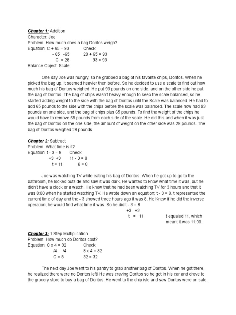 Math Storybook | PDF | Weight | Foods