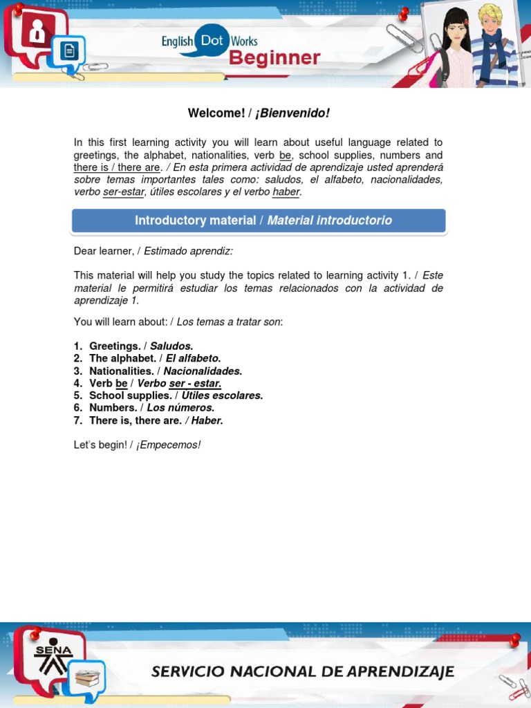 English Beginner 1 Pdf