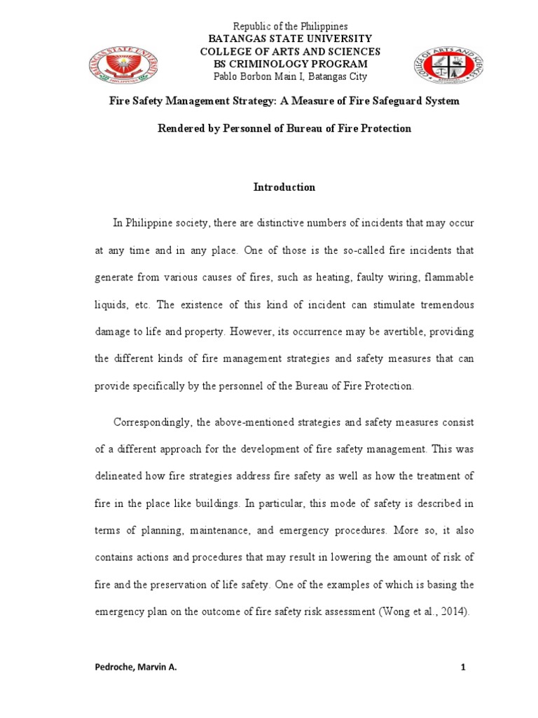 BFP Case Study | PDF | Fire Safety | Fires