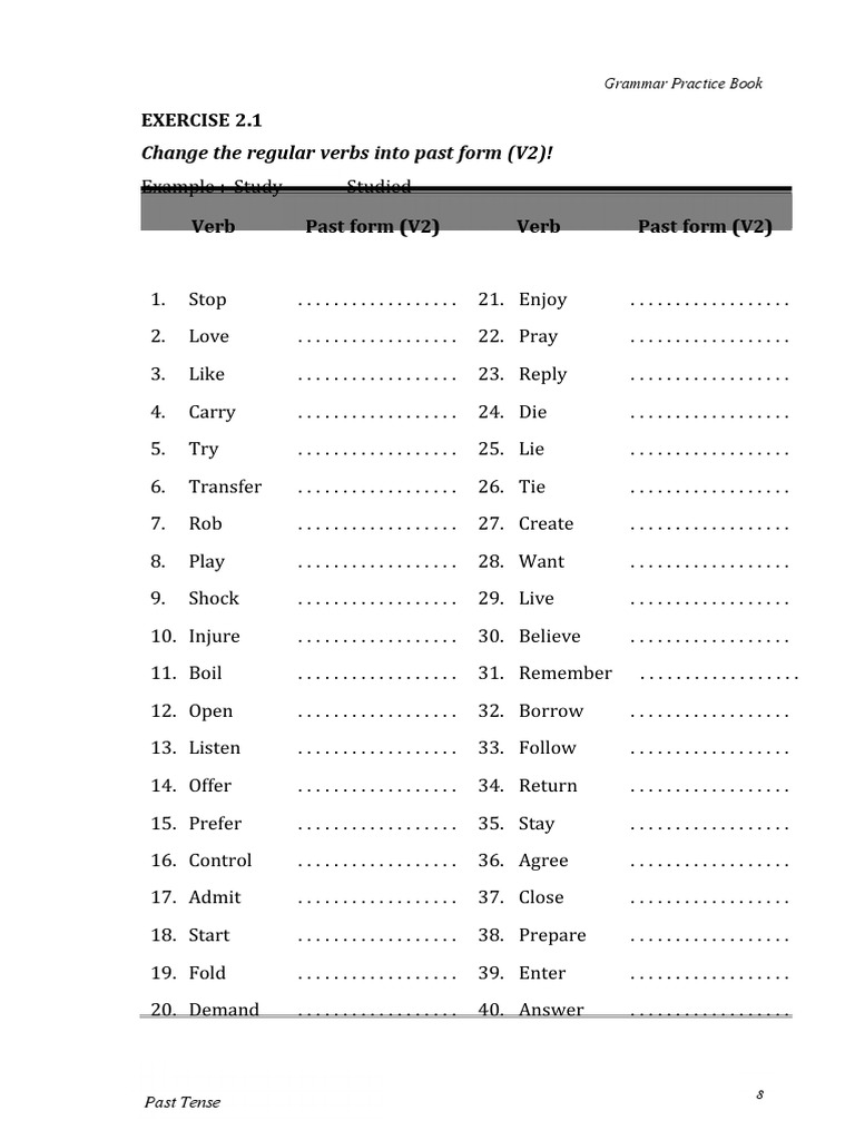 Latihan Past Tense | PDF