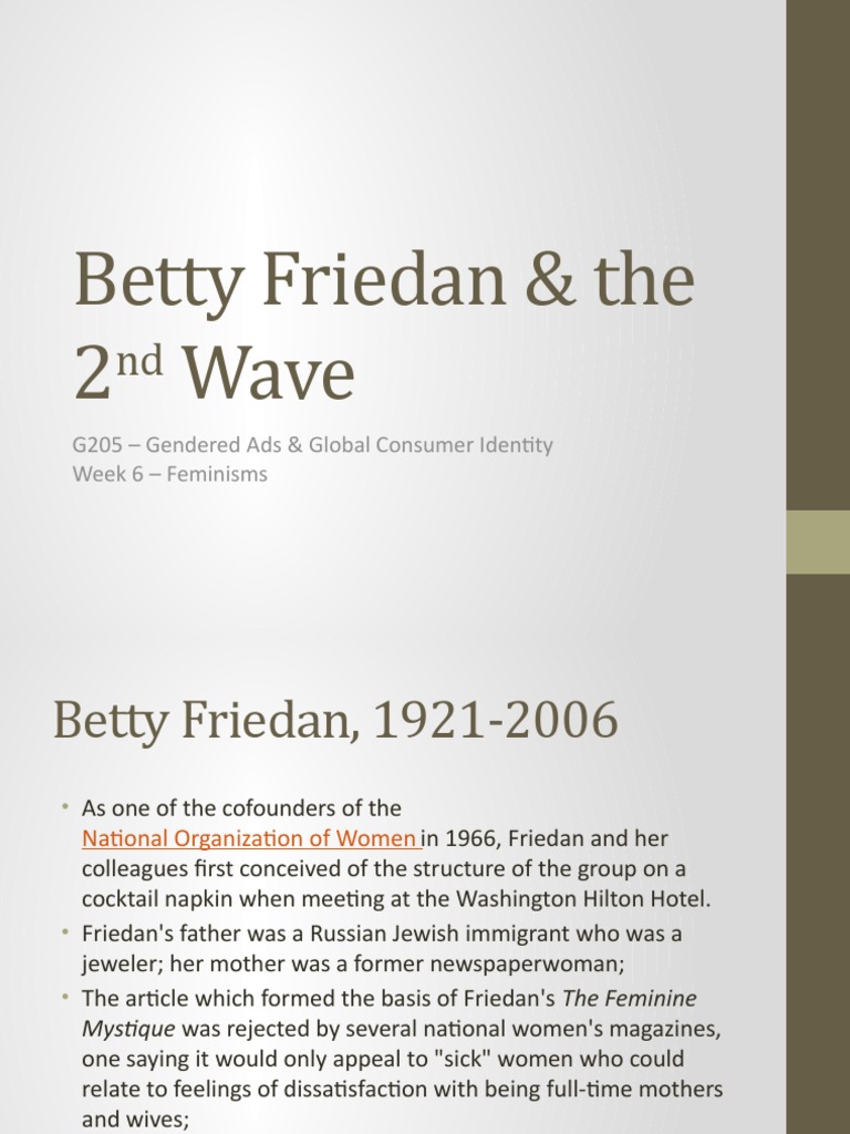 Reading Betty Friedan's "The Feminine Mystique" | PDF | Social ...