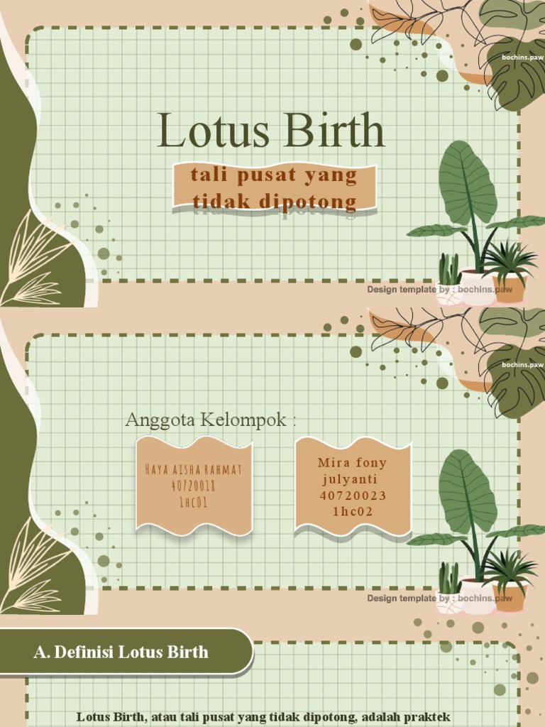 LOTUS BIRTH Kel.6 (Haya & Mira) | PDF
