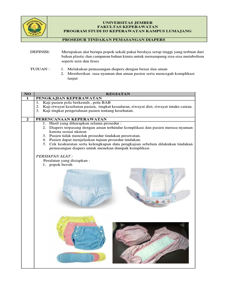 Sop Pasang Diapers - Laili | PDF