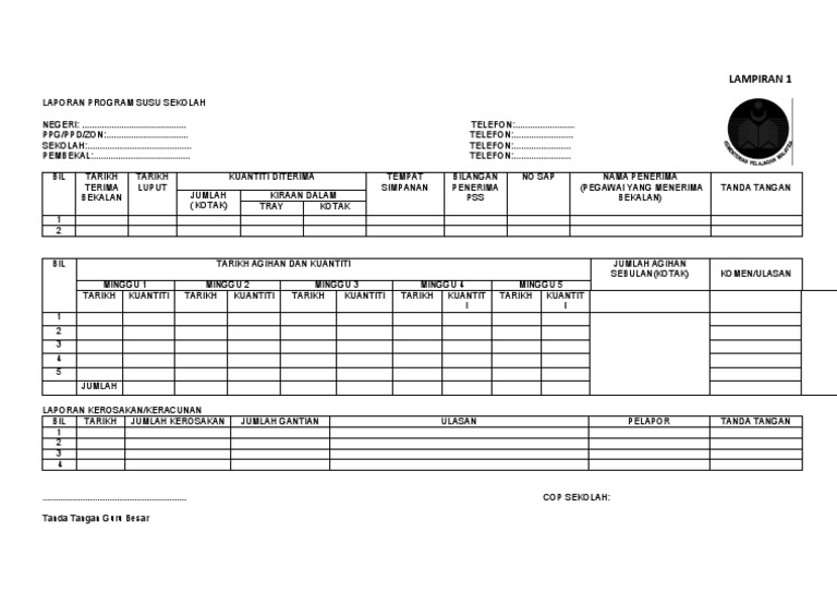 Lampiran 1 Buku Log Pss | PDF
