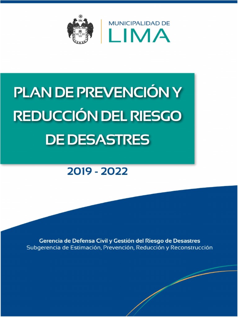 Plan de Prevencion y Reduccion Del Riesgo de Desastres | PDF | Reducción de Desastres | Defensa ...