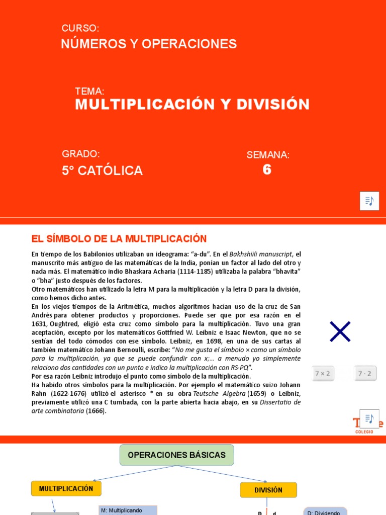 Multiplicación y División en Matemáticas | PDF | División (Matemáticas ...