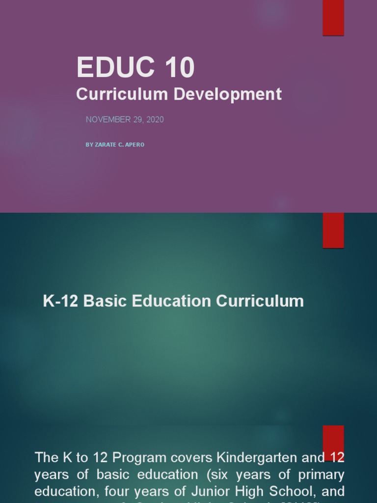 K-12 Basic Education Curriculum Overview | PDF | Science, Technology ...