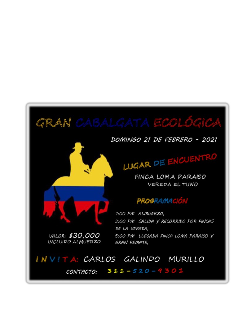 Invitacion Cabalgata Carlos | PDF