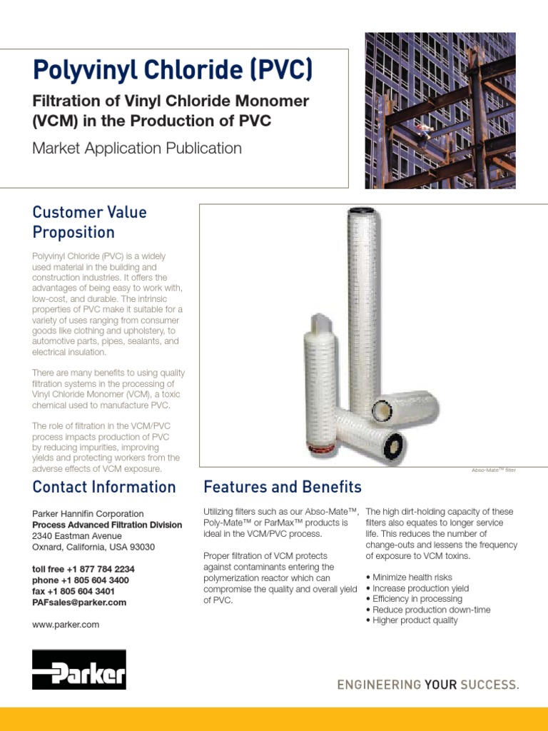 Polyvinyl Chloride (PVC) : Filtration of Vinyl Chloride Monomer (VCM ...