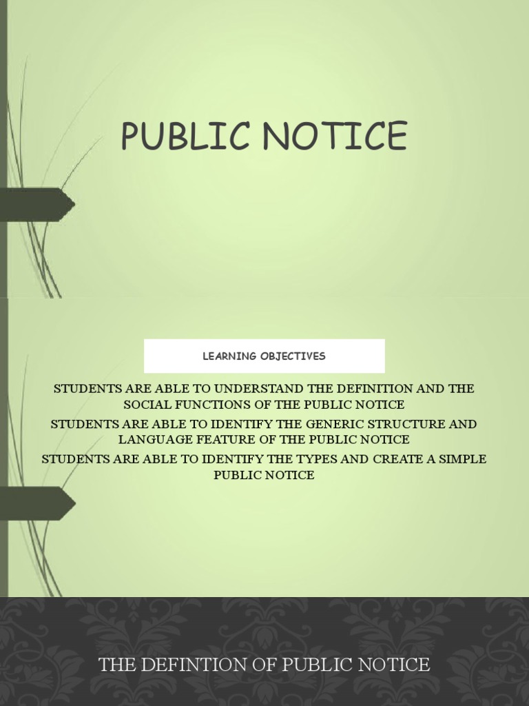 Public Notice | PDF