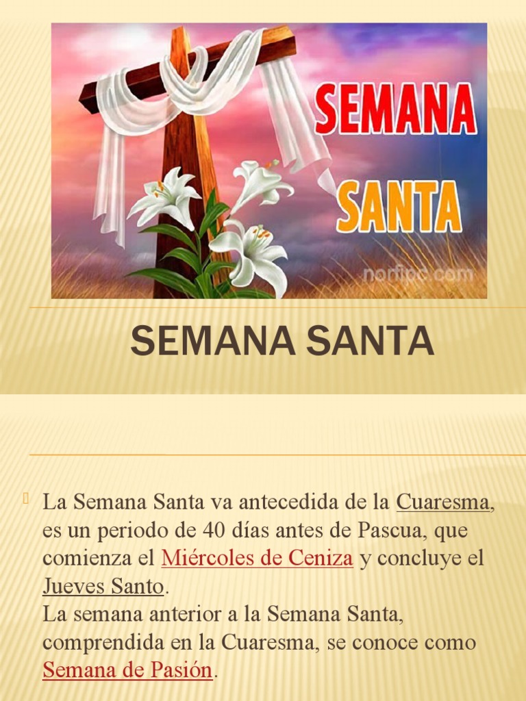 Semana Santa Powerpoint | PDF | Pascua de Resurrección | Prestado