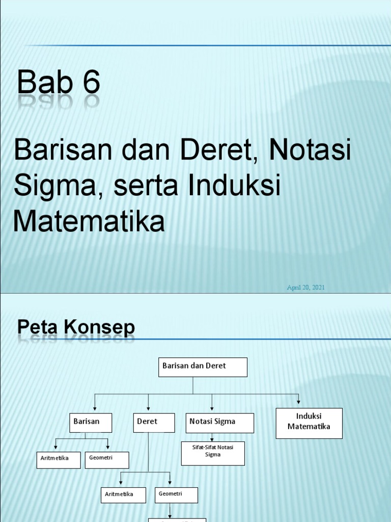 Barisan, Deret, Notasi Sigma Dan Induksi MTK | PDF