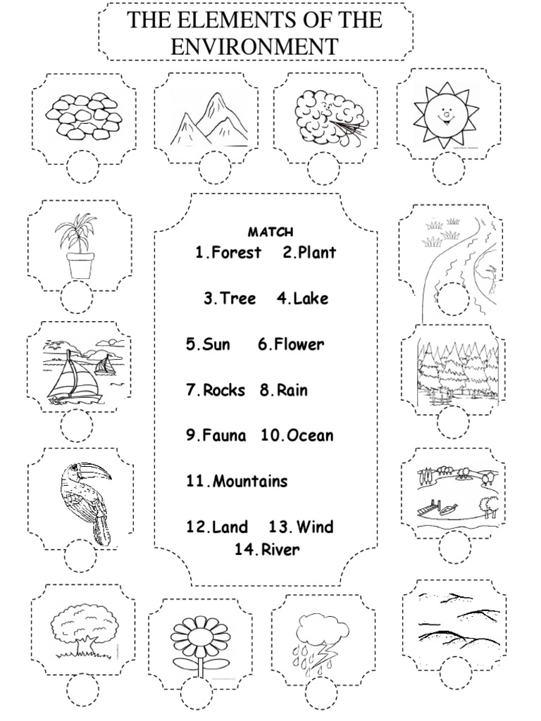 The Environment Elements Worksheet Templates Layouts - 92578 | PDF