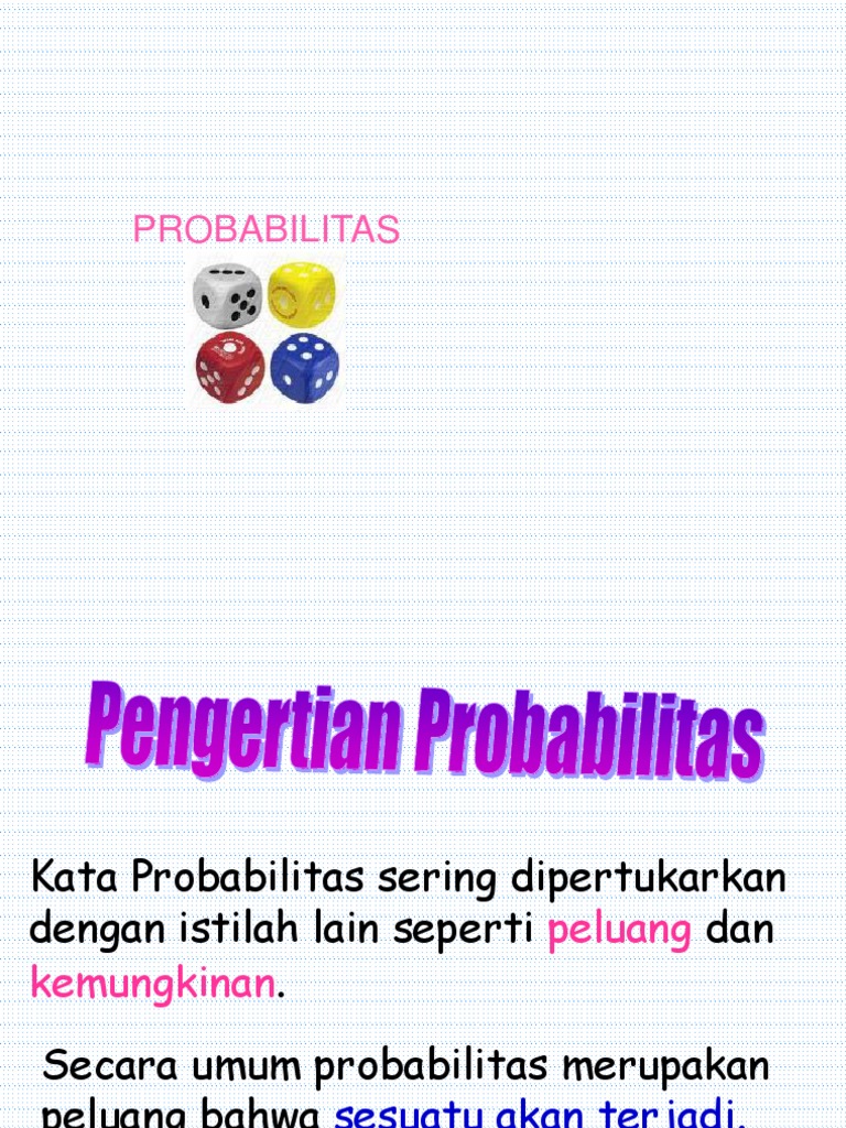 Materi 04. Probabilitas | PDF | Metode & Bahan Ajar
