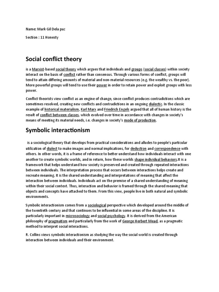 Social Conflict Theory | PDF | Philosophical Theories | Science