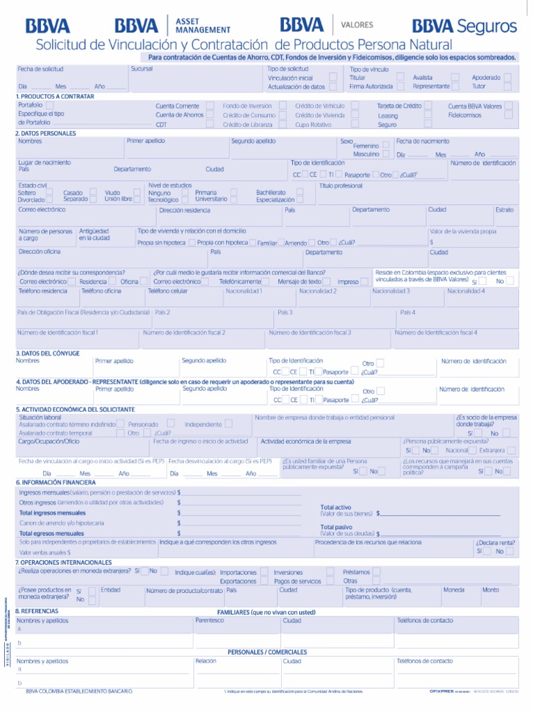 Solicitud Bbva | PDF