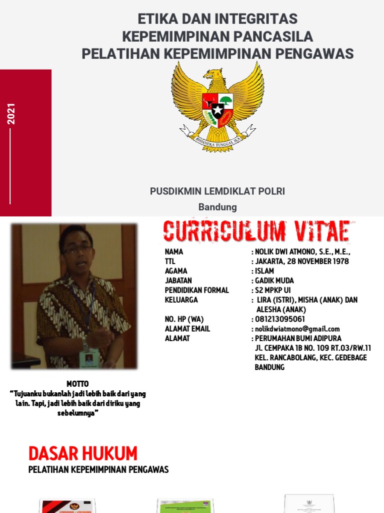 Etika Dan Integritas Kepemimpinan Nasional Nolik Sipolin | PDF