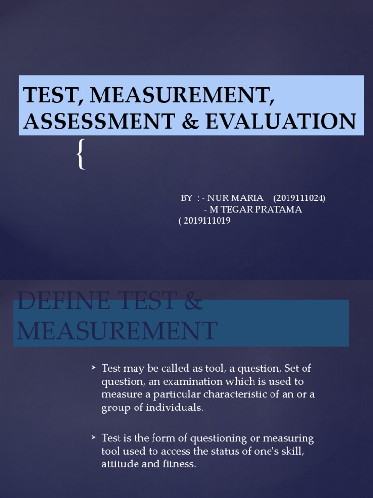 Test, Measurement, Assessment Overview | PDF | Educational Assessment ...