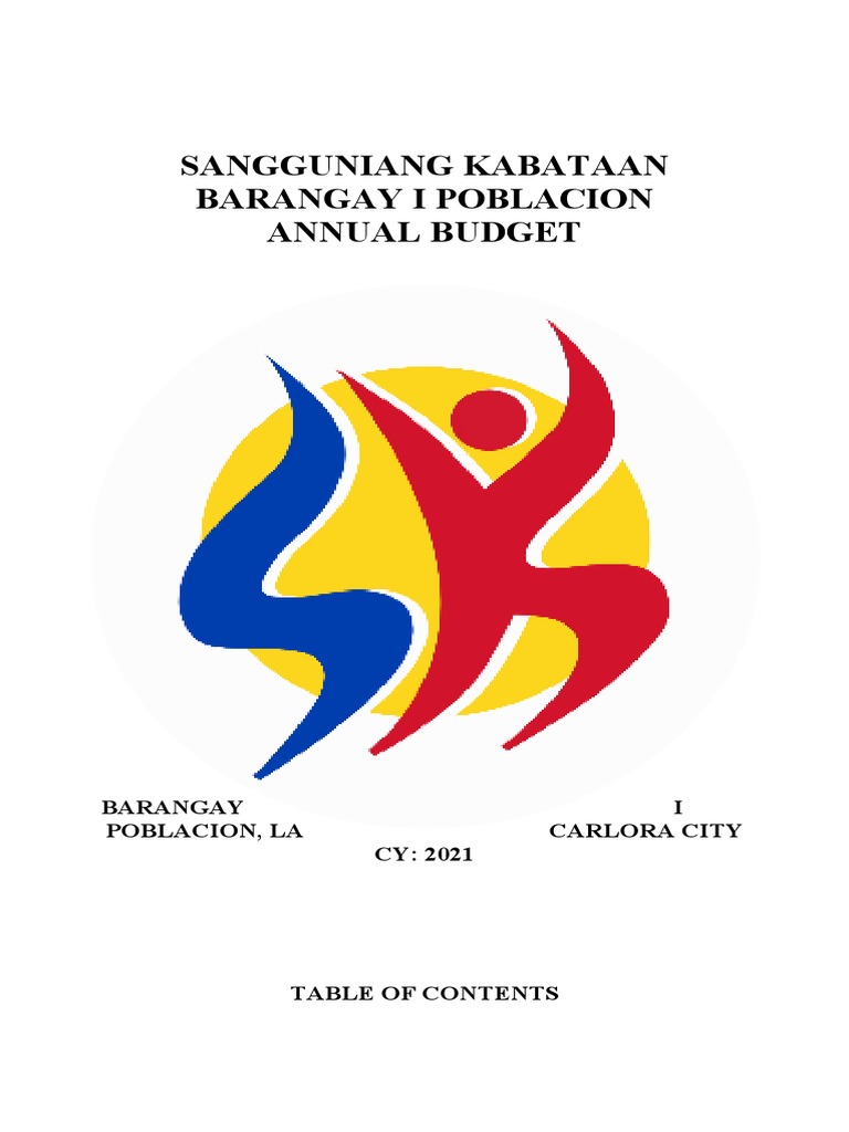 Sangguniang Kabataan Barangay I Poblacion Annual Budget | PDF