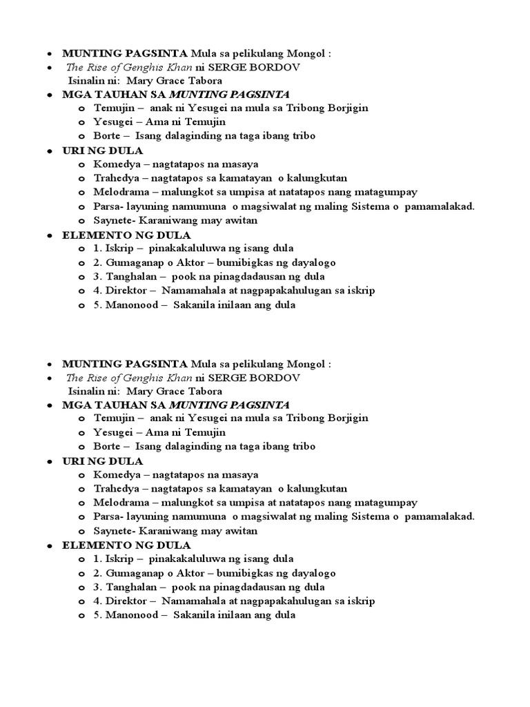 G9 Lecture Dula Munting Pagsinta | PDF