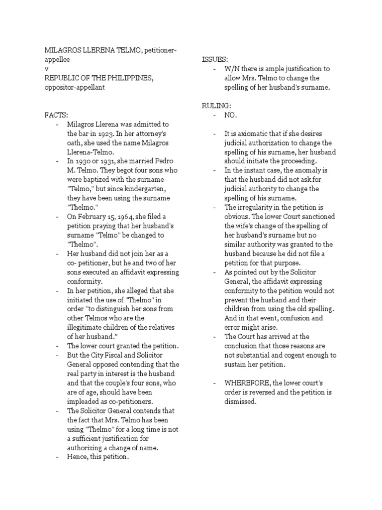 Telmo V Republic | PDF | Supreme Court Case Law | Lawsuit
