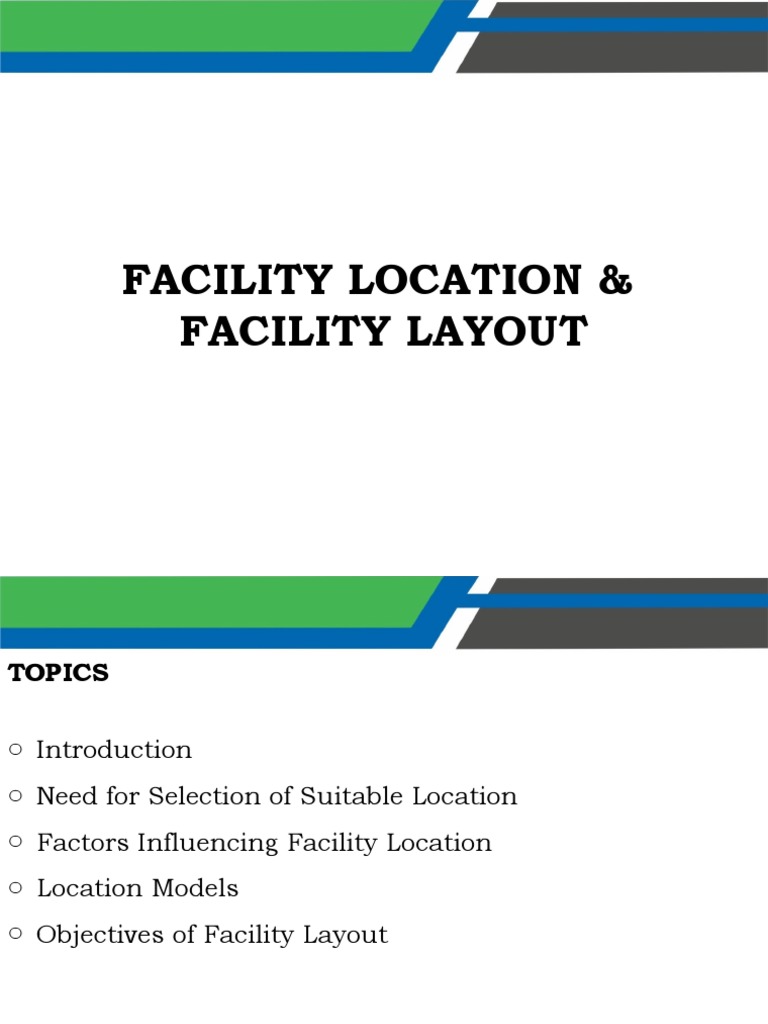 Facility Location & Layout (F) | PDF | Labour Economics | Market ...