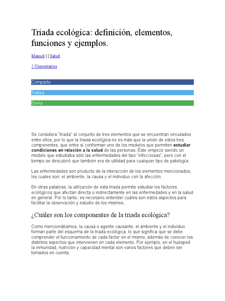 Triada Ecológica | PDF | Infección | Virus