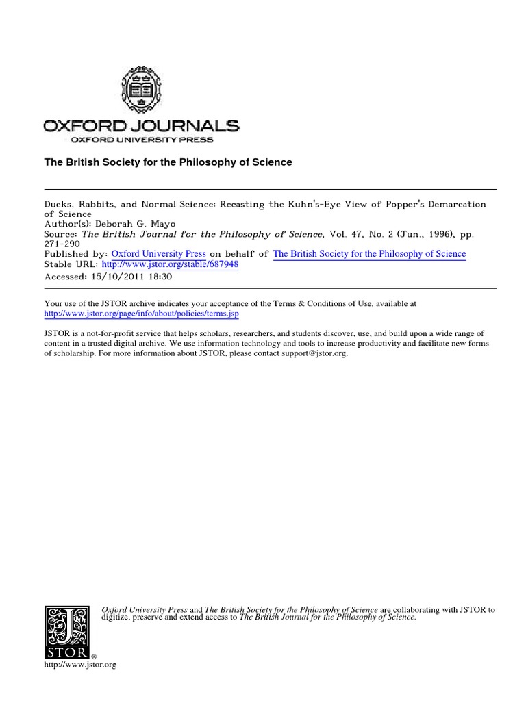 Ducks Rabbits and Normal Science Recasting The Kuhns-Eye View of ...