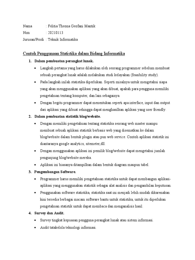 Statistika Dalam Informatika | PDF