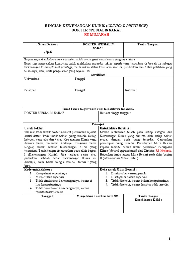 Contoh RKK DR Saraf | PDF