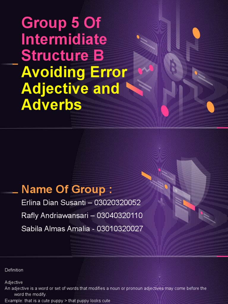 Group 5 (Avoiding Error Adj and Adv) | PDF | Adverb | Adjective