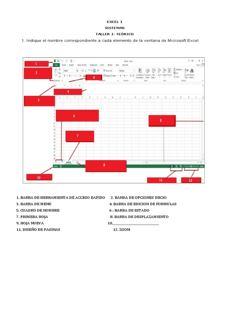 Sistema Excel 1: Conceptos básicos de la hoja de cálculo | PDF | Microsoft Excel | Hoja de cálculo