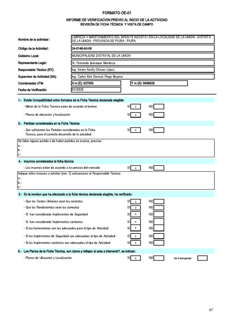 Formato Oe-01 - 5a Quincena | PDF | Imagen | Science