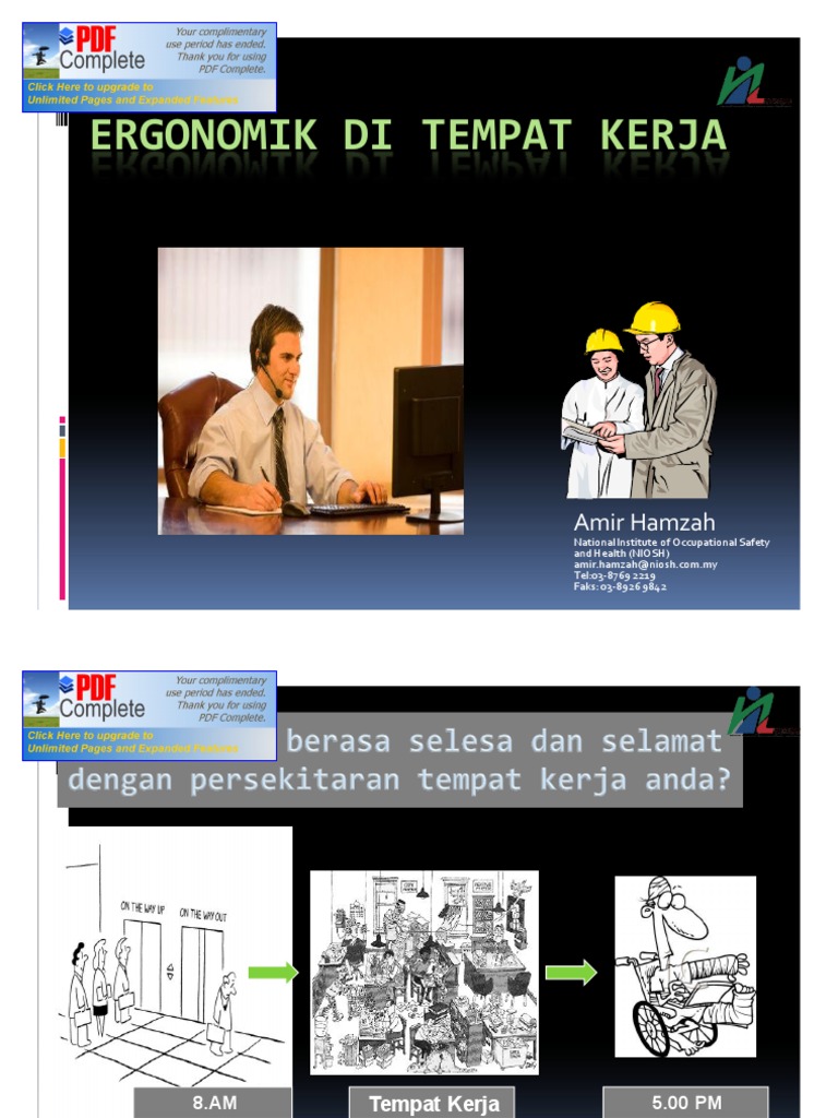 Ergonomik Di Tempat Kerja | PDF