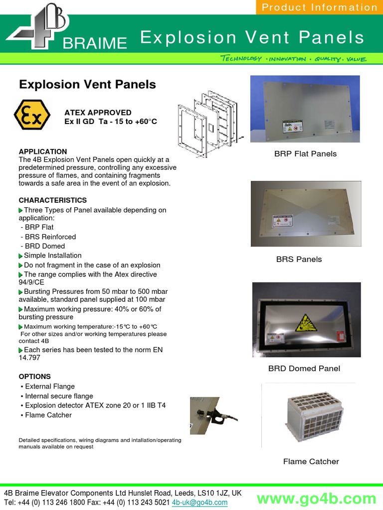 Explosion Vent Panels Uk | PDF | Building Engineering | Mechanical ...