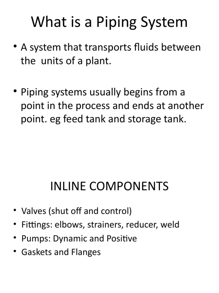 Piping System Components & Functions | PDF | Technology & Engineering