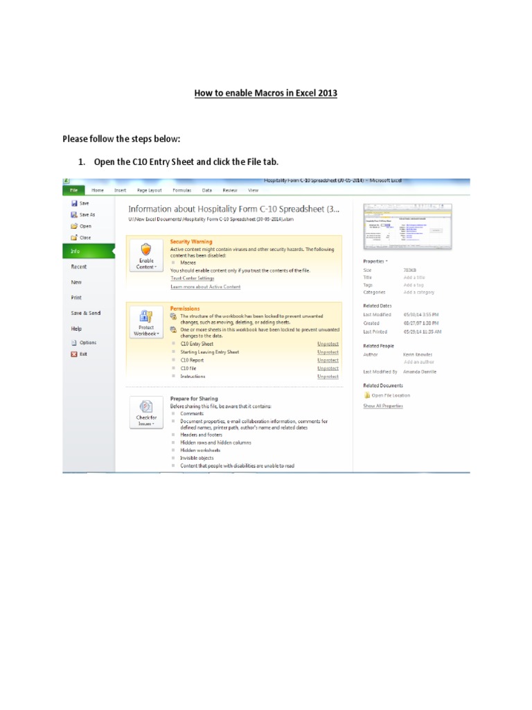 How To Enable Macros Updated | PDF