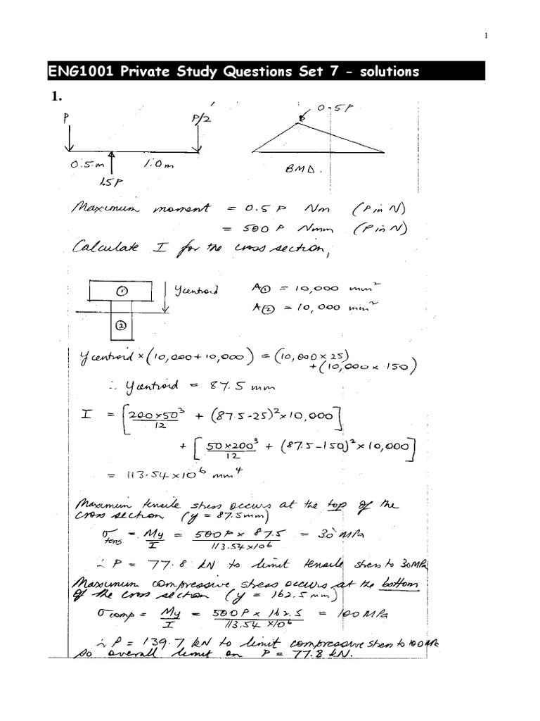 Civil Problem Set 7 Soln | PDF