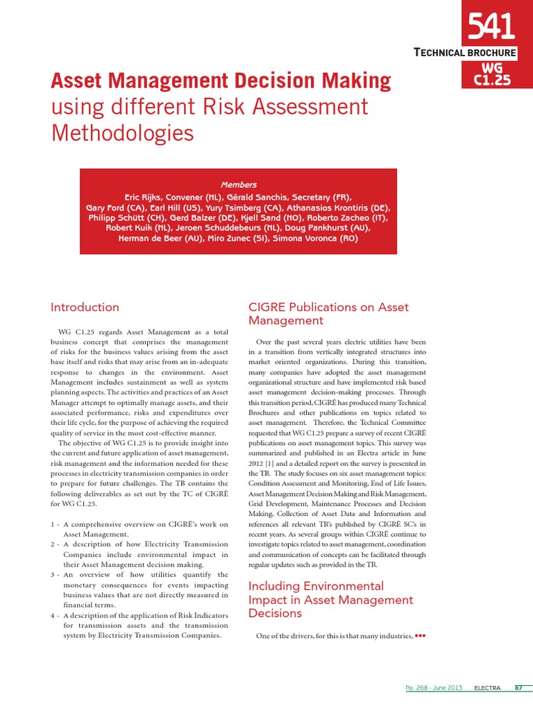 Using Different Risk Assessment Methodologies: Asset Management ...