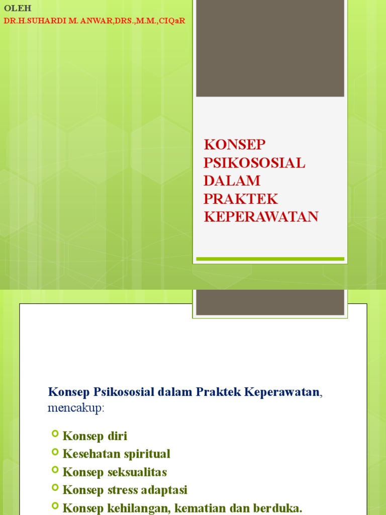 5.. Konsep Psikososial Keperawatan | PDF | Karier & Perkembangan | Pengembangan Diri