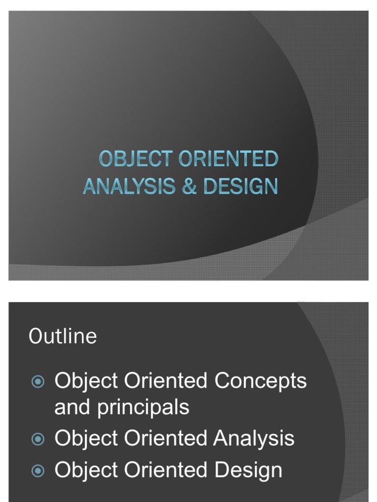 OOAD | PDF | Object Oriented Programming | Method (Computer Programming)