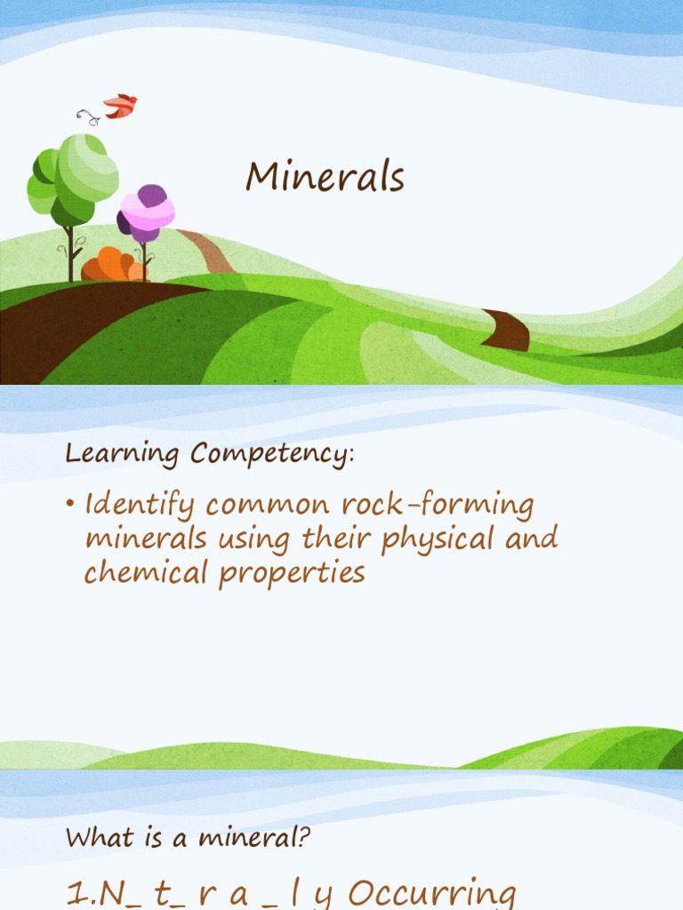 Module 3 Lesson 1 Minerals | PDF
