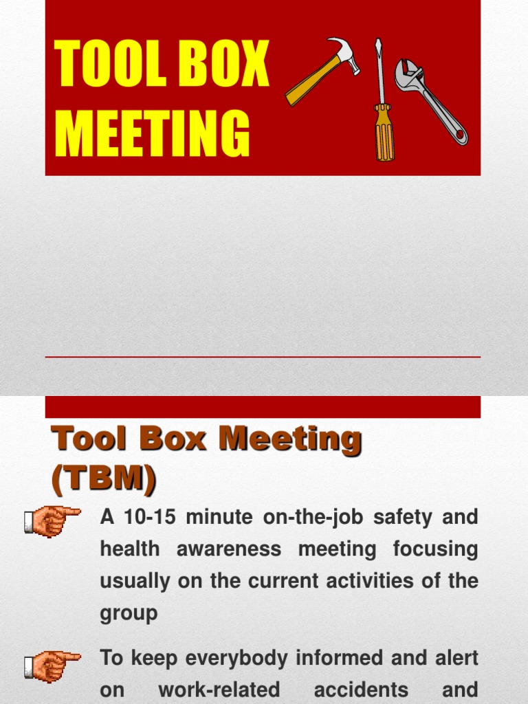 Toolbox Meeting | PDF