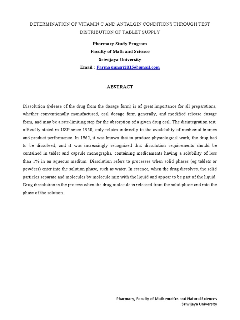 Disolusi | PDF | Tablet (Pharmacy) | Iodine