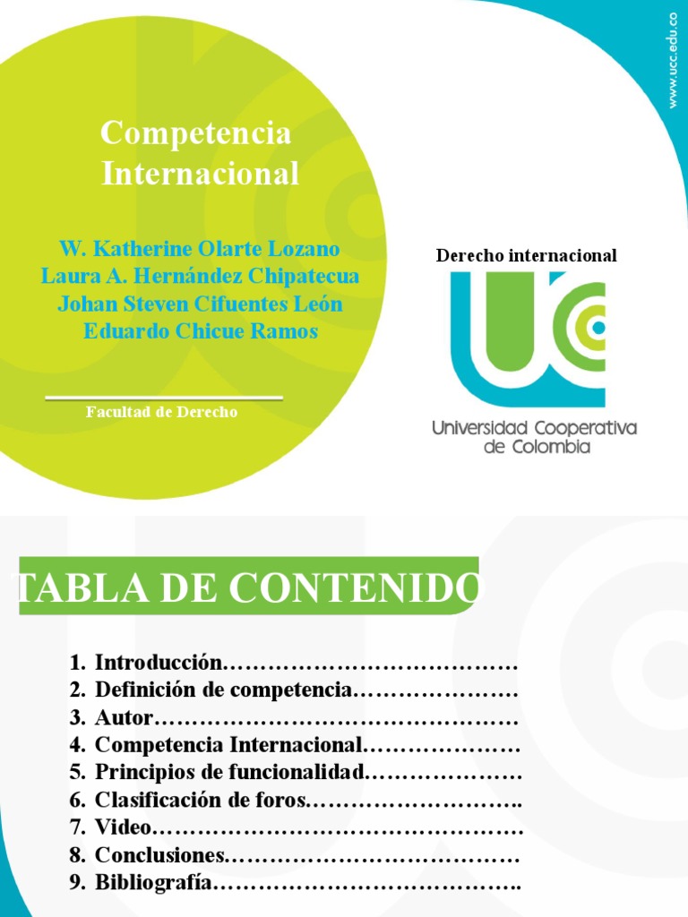 Exposicion de Competencia Internacional | PDF | Juez | Jurisdicción
