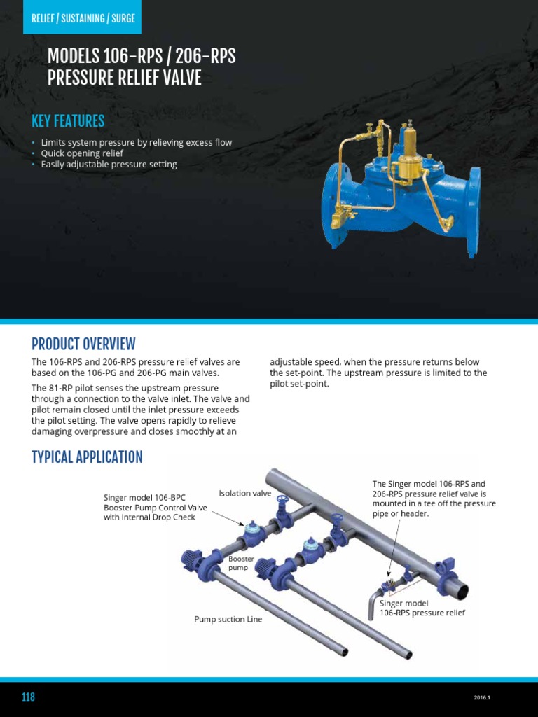 MODELS 106-RPS / 206-RPS Pressure Relief Valve: Key Features | PDF ...