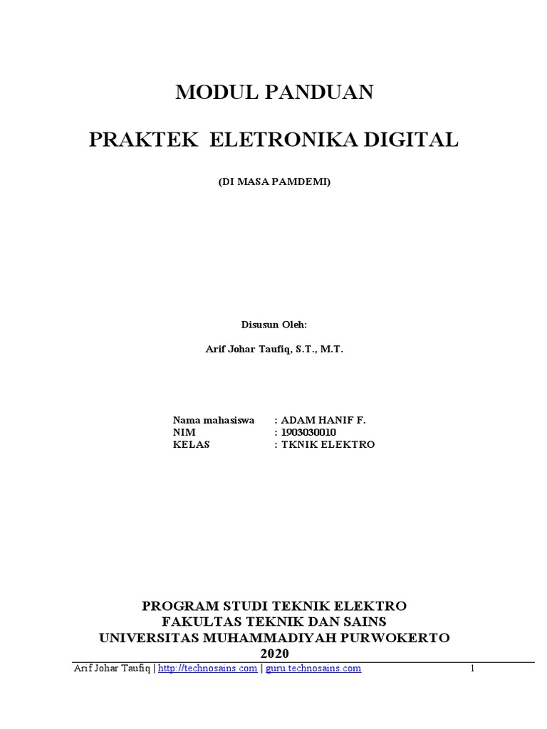 Adam Hanif Firmansyah (1903030013) | PDF