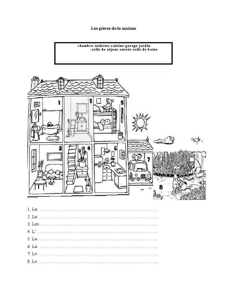 Les Pieces D'une Maison | PDF