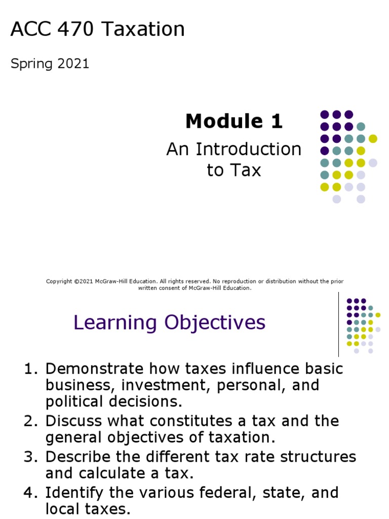 Module 1 PPT Introduction To Tax | Download Free PDF | Tax Rate ...