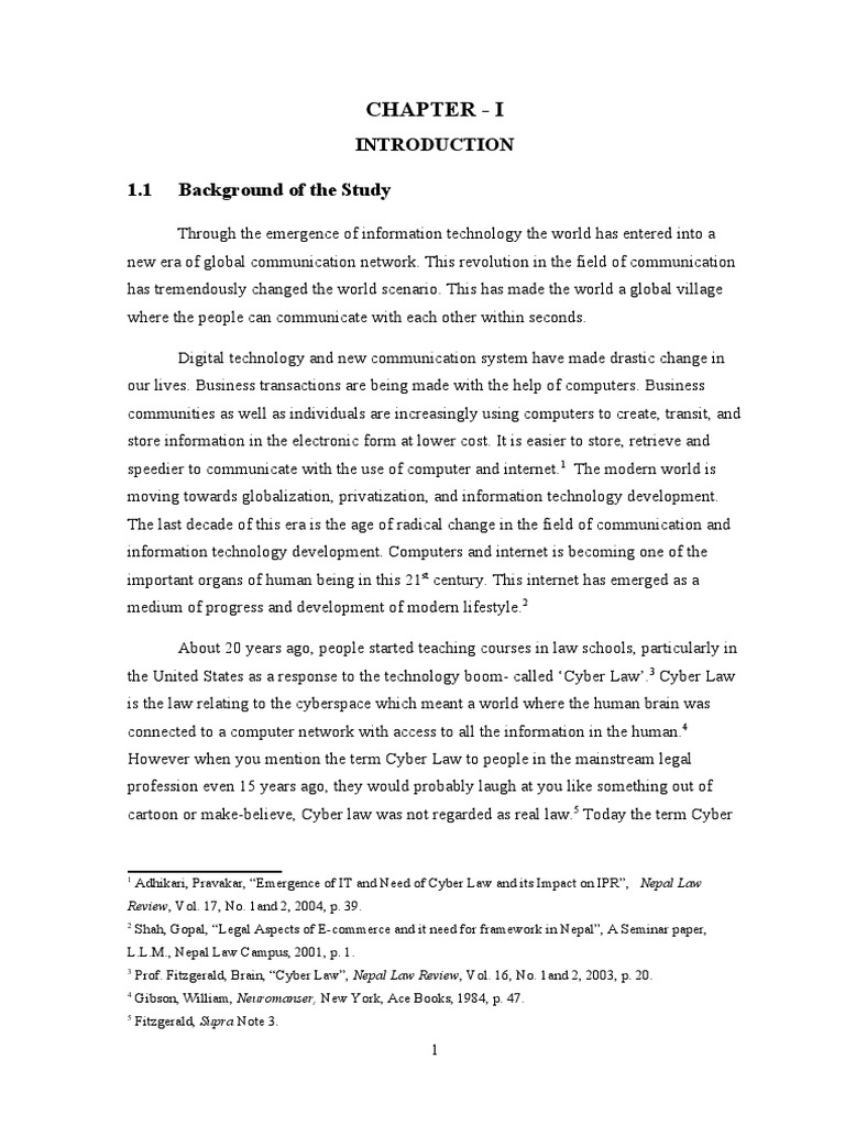 Chapter - I: 1.1 Background of The Study | PDF | World Wide Web ...